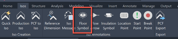 Is it possible to add to an AutoCAD Plant 3D isometric Floor Symbol a text?