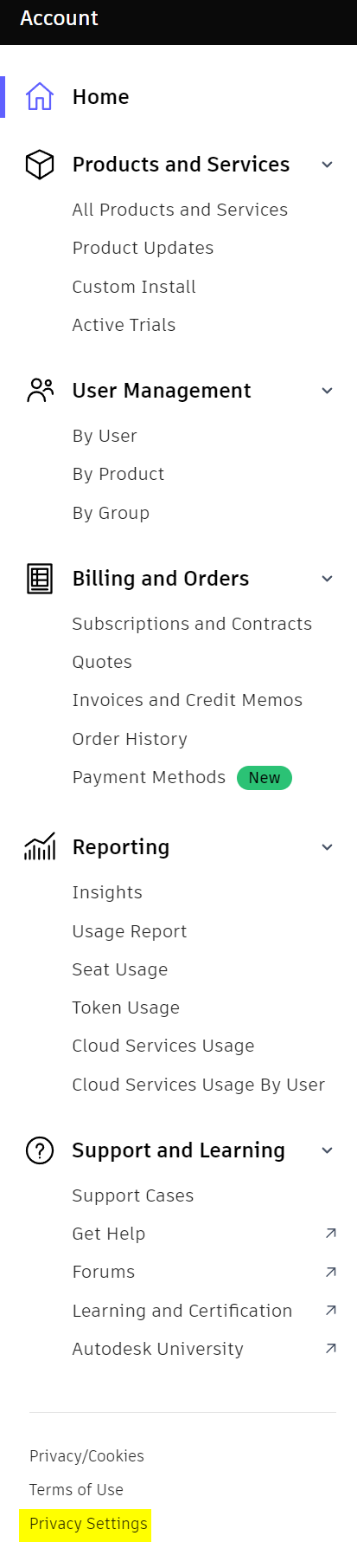 Privacy Settings dialogue comes up after it's been accepted in Autodesk ...
