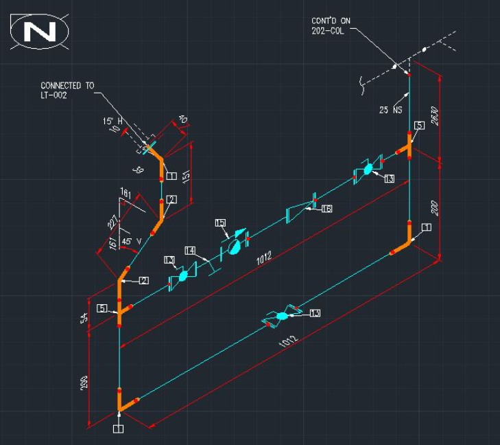 Tubería De Dibujo Isométrica