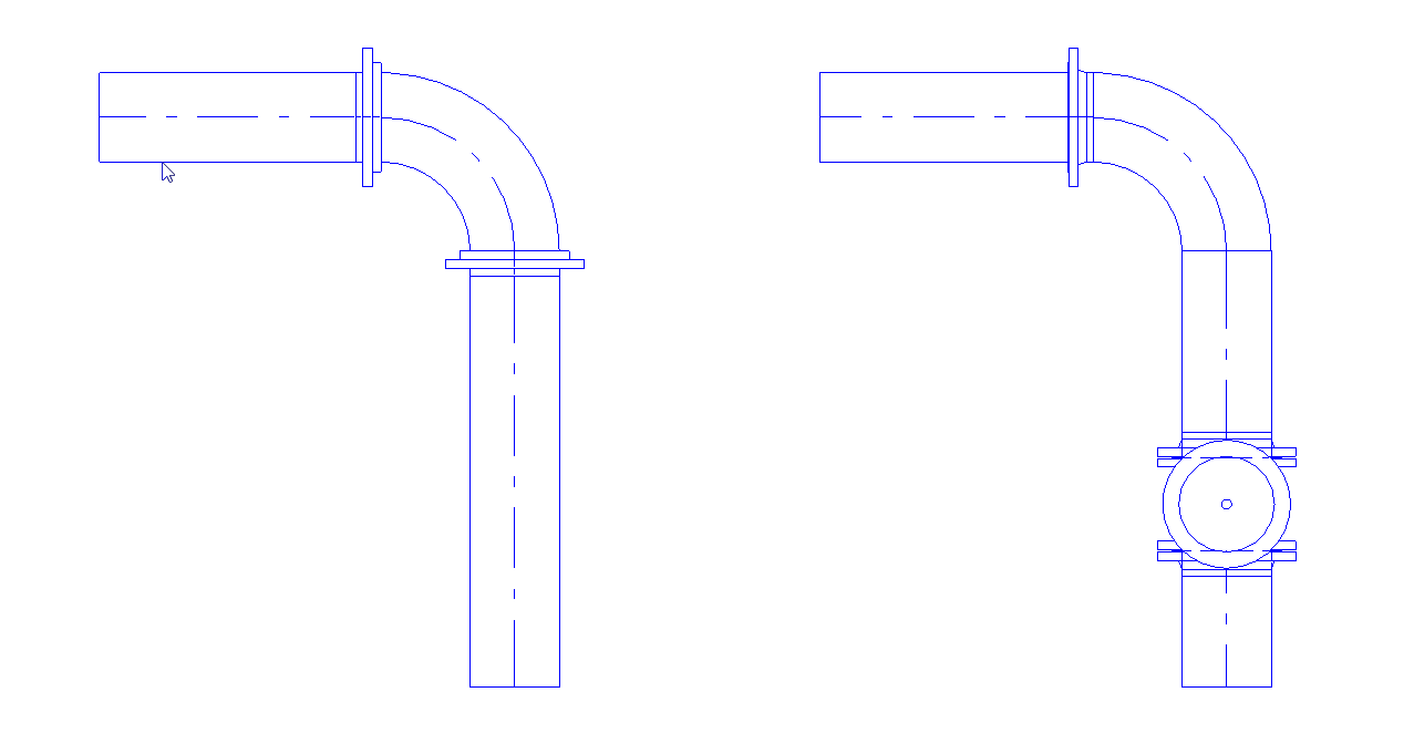 When placing an elbow in Revit within pipeline with flanges only one flange is created on each end
