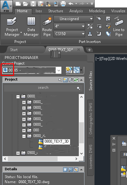 Autodesk Construction Cloud collaboration project icon changes to B360 icon in AutoCAD Plant 3D