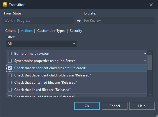 A file can be released with non-released children in Vault