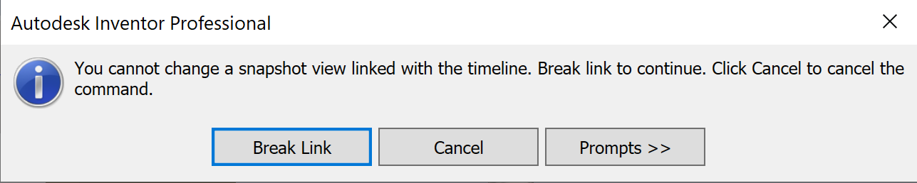 After editing snapshot the IPN Presentation not updating in the camera of Inventor