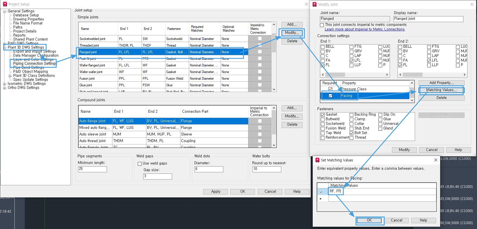 How to connect Lap Joint Flanges in AutoCAD Plant 3D