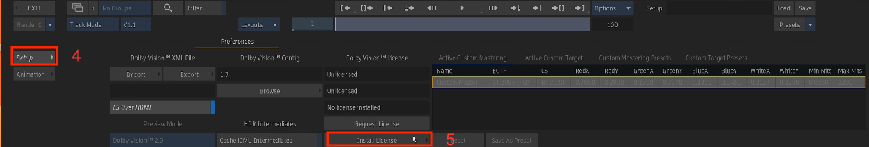 How to install a Dolby Vision license in Flame.