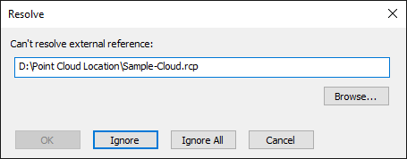 An NWD file with a point cloud is shown as empty cubes in Navisworks