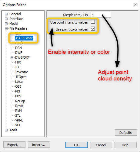 How to convert point clouds from ReCap to NWC files in Navisworks?