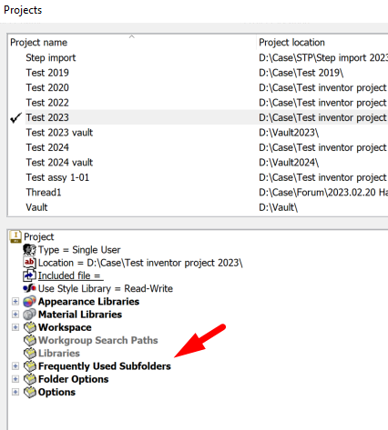 How to create short cut to folder in Inventor