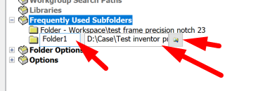 How to create short cut to folder in Inventor