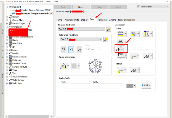 The format of Inspection Dimension in the Inventor Drawing is changing from parallel position to ...