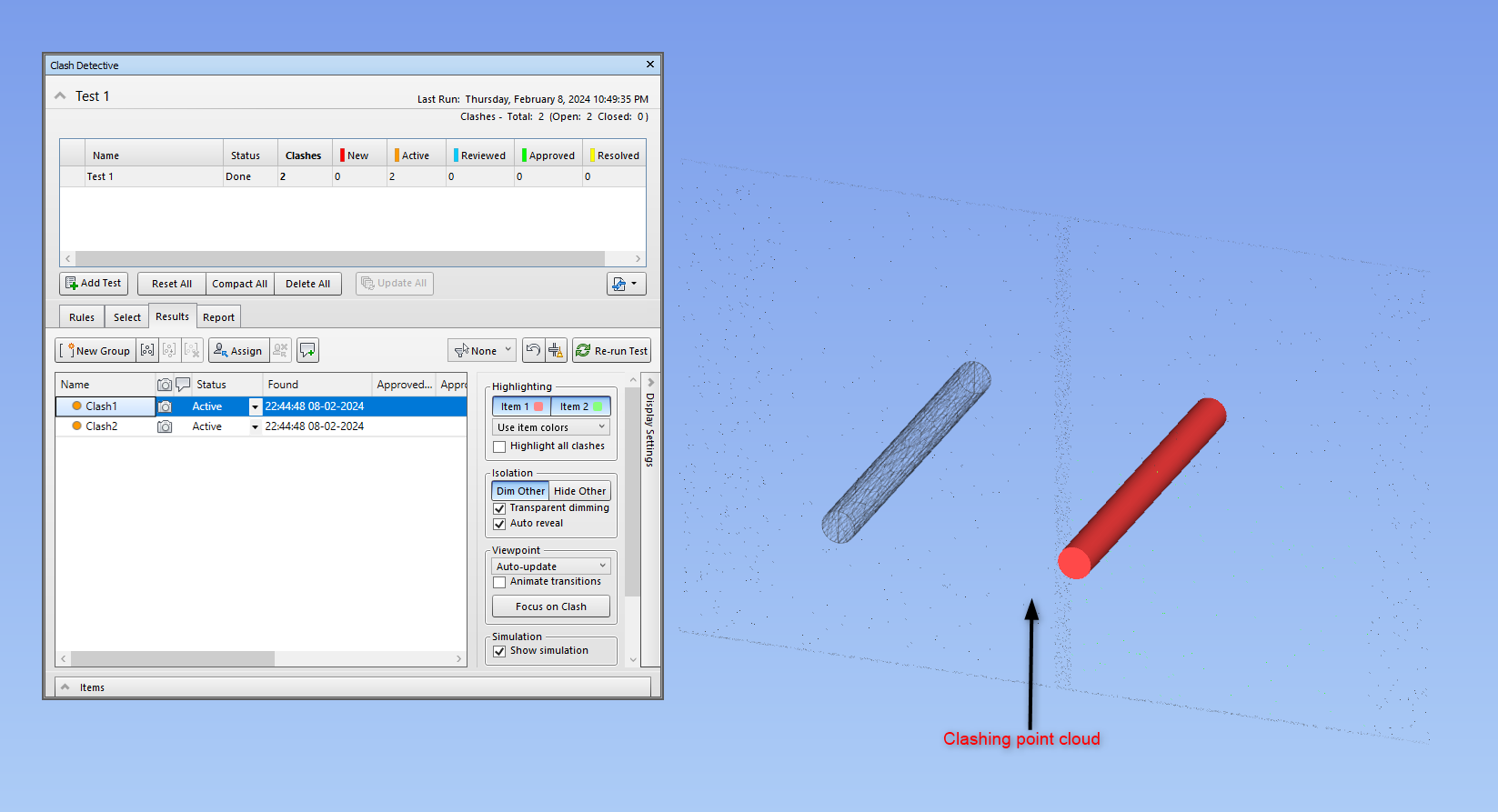 Point clouds in RCP appear decimated when selected, in Clash Detective results or when Apply ...