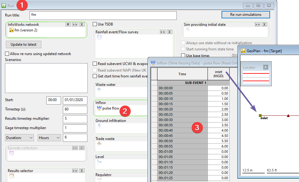 How to add a flow to a manhole in InfoWorks ICM