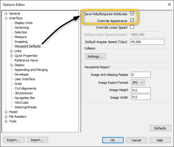 Hidden elements reappear and overrides reset when switching Viewpoints ...