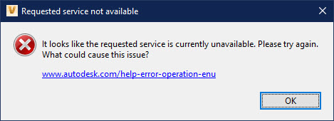 "It looks like the requested service is currently unavailable" after select "Configure" function ...