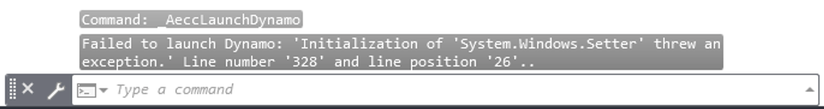 "Failed to Launch Dynamo" when launching Dynamo in Civil 3D