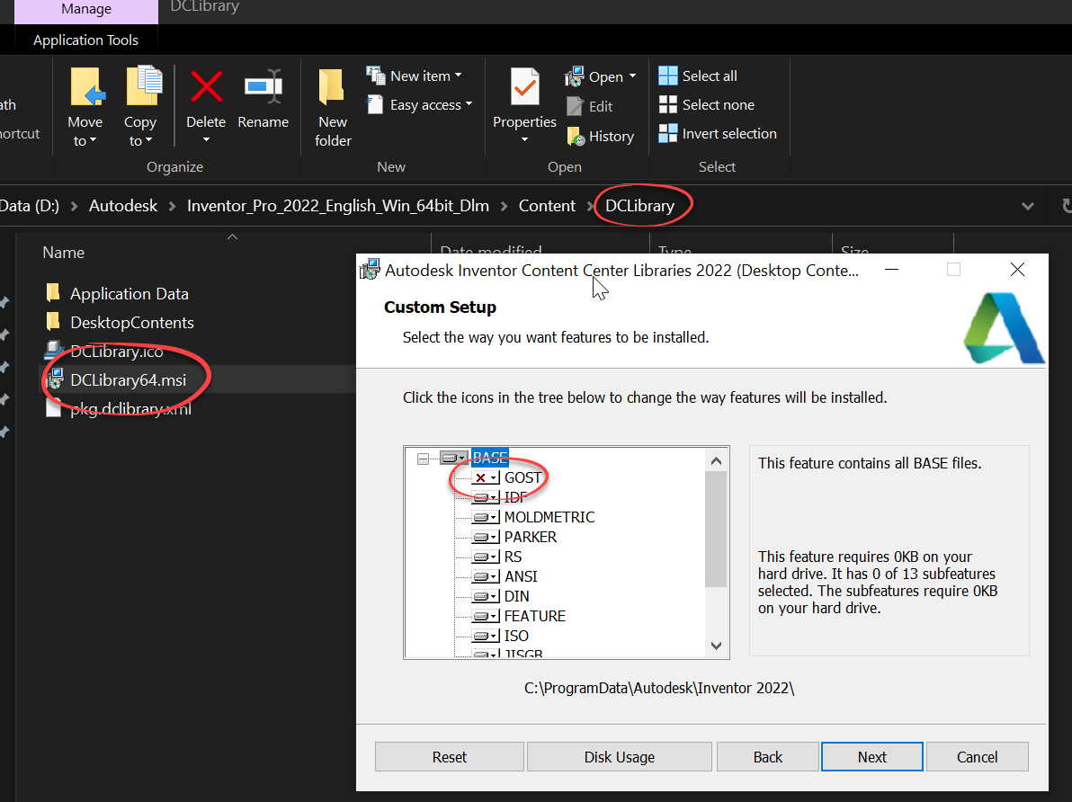 How to install the GOST (Russian) Desktop Content Library in Inventor