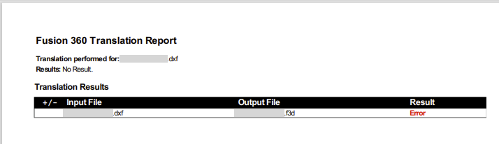"DXF file does not contain any supported 2D geometry" when importing in ...