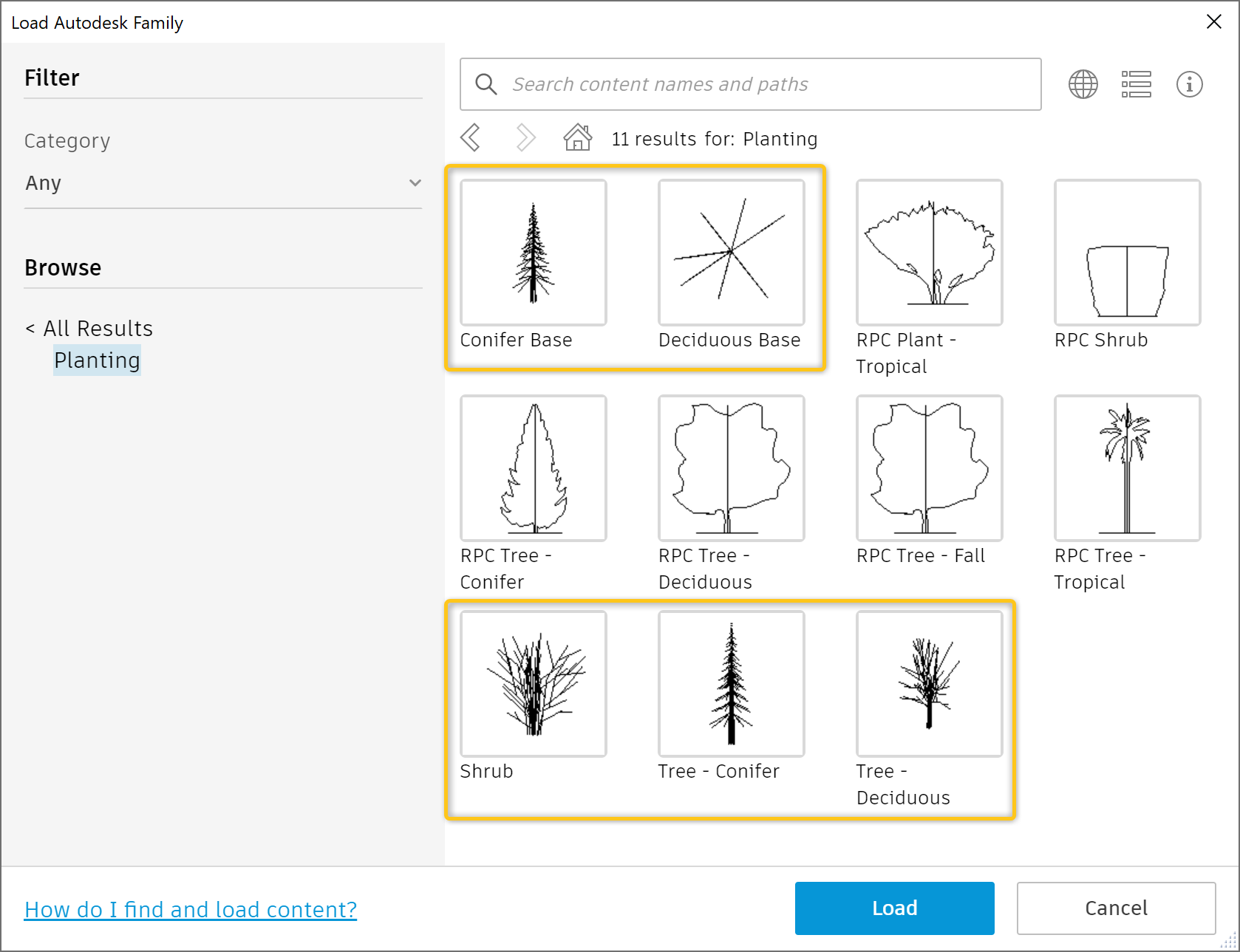 Some planting families don't render in Revit