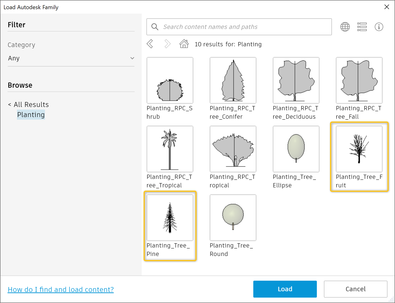 Some planting families don't render in Revit