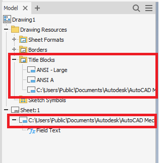 How to import an AutoCAD title block into Inventor