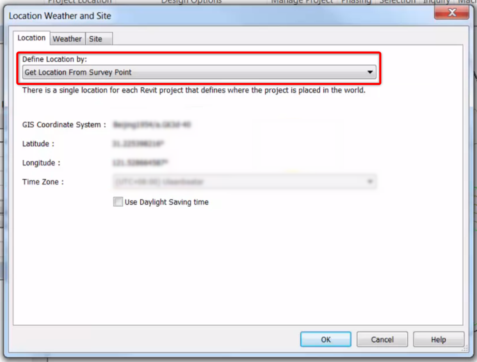 "Obtener ubicación de punto de reconocimiento"""" como tercera opción aparecía al definir una ...