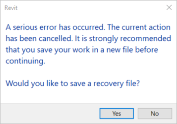"A serious error has occurred" when creating Steel Plate in Revit