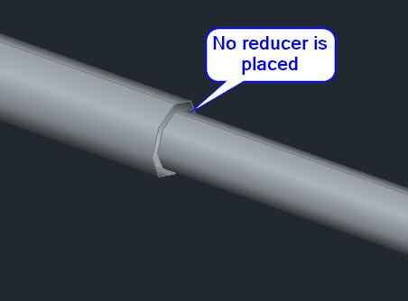Reducers are not placed when connecting pipes of different sizes in ...