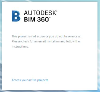 "The project is not active..." when trying to access one specific project as account admin in ...