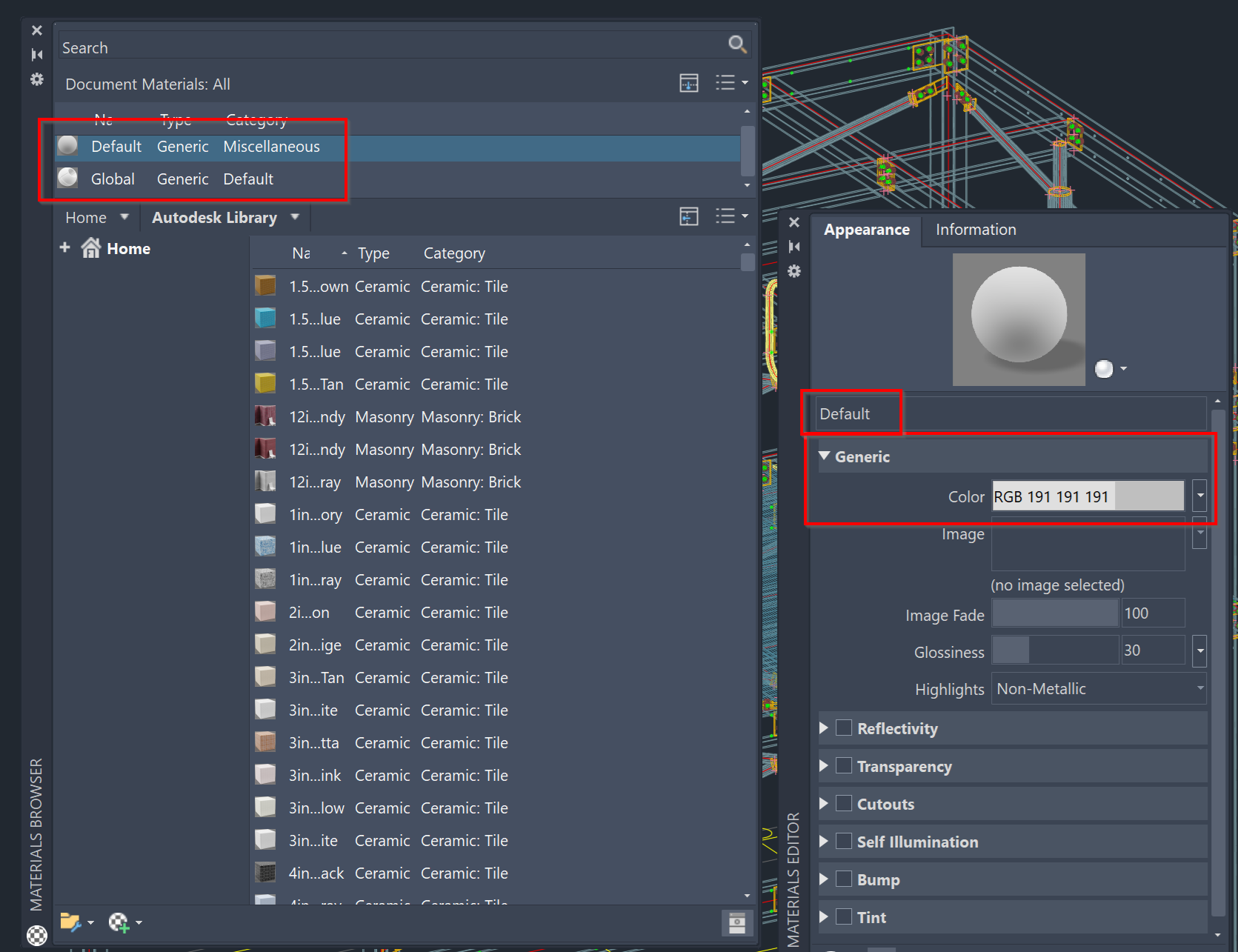 Model shows all gray when creating Shared View in Advance Steel