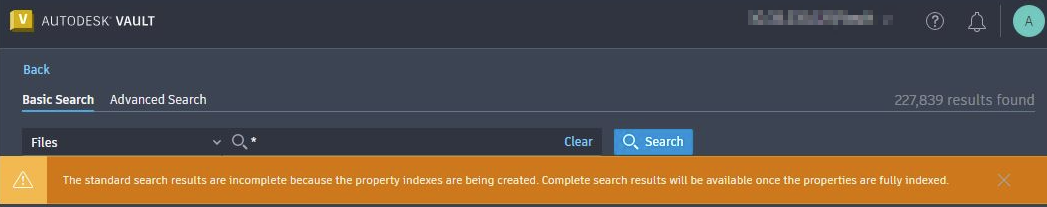 "The standard search results are incompleted..." Vault server slows down