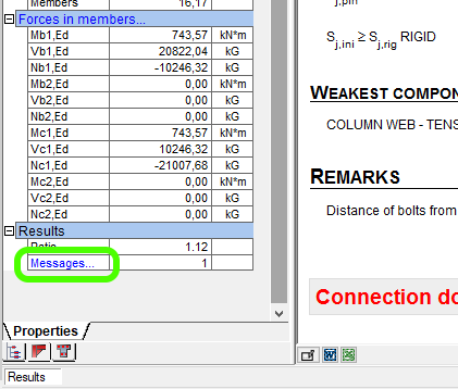 钢结构连接中柱腹板张力不改变 根据 Robot Structural Analysis 中的 EC3