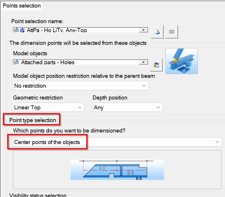 Hole dimension line not working for X-view direction in Advance Steel