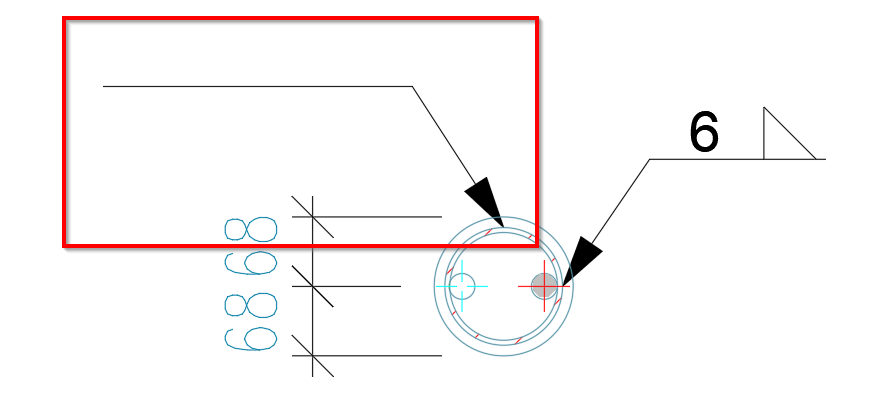 Directrices creadas en detalle para soldaduras establecidas en "Ninguno ...