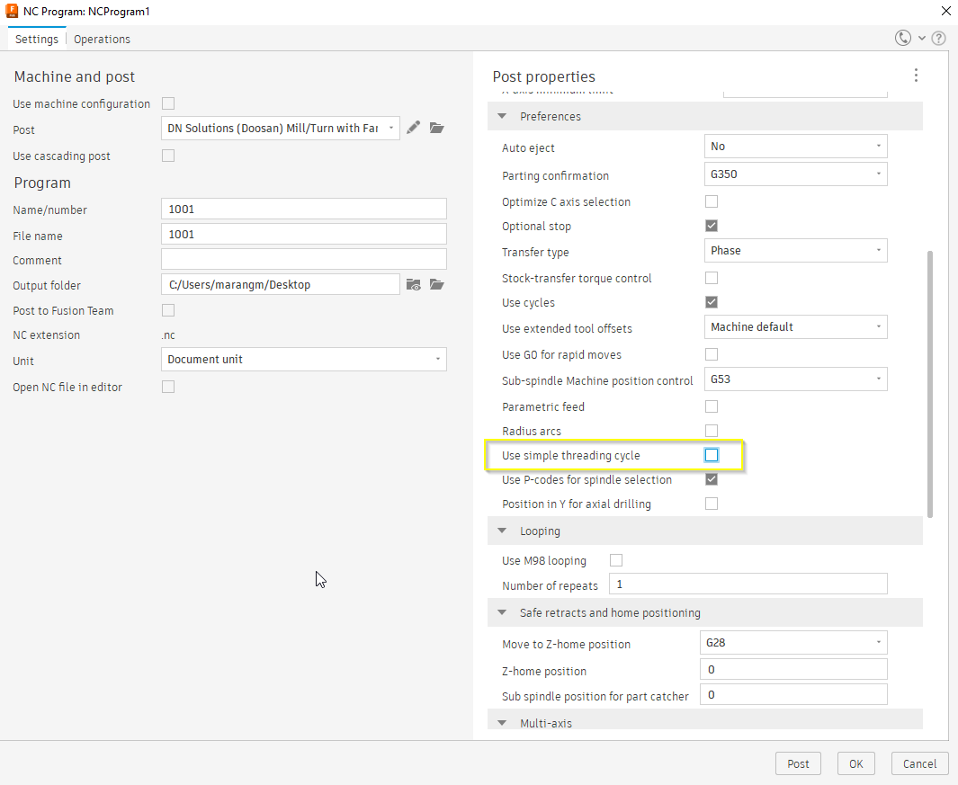 如何在 Fusion 中获得 G76 螺纹加工循环