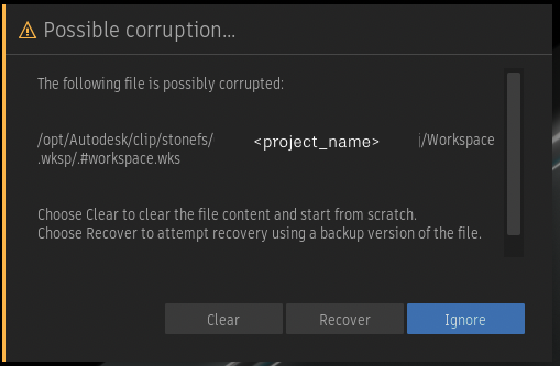 "Possible corruption" appears and crashes Flame when opening specific ...