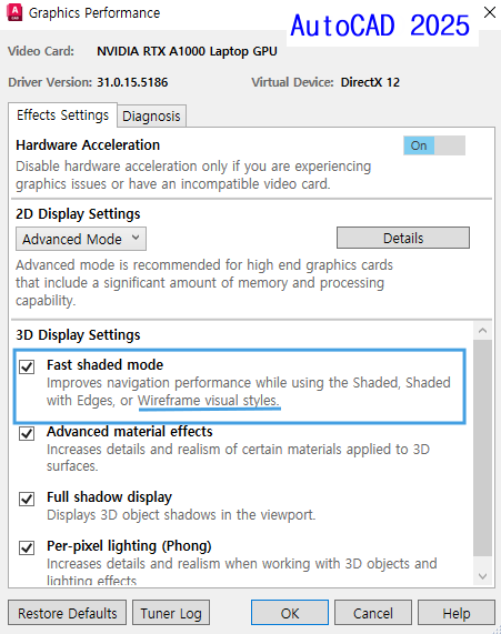 Background color changing every time 3D UCS moves in AutoCAD 2025