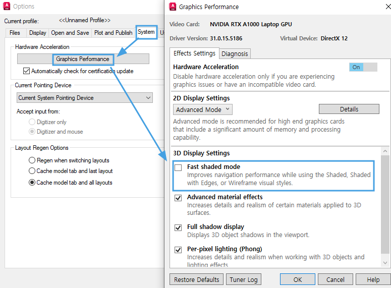 Background color changing every time 3D UCS moves in AutoCAD 2025