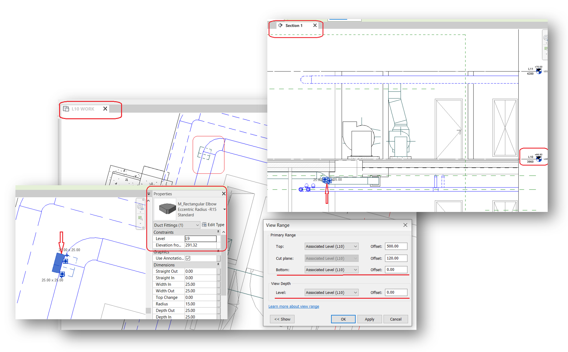 The family may be visible even though it is on a different floor and ...