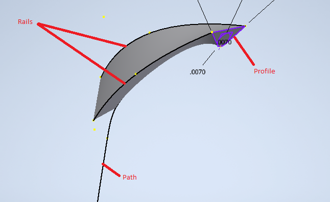 Can't Build Sweep Along Path in Inventor