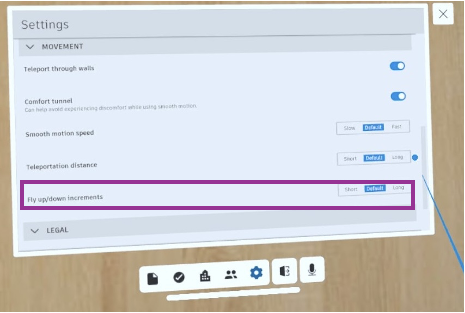 Adjust Fly Up / Down Increments in Autodesk Workshop XR
