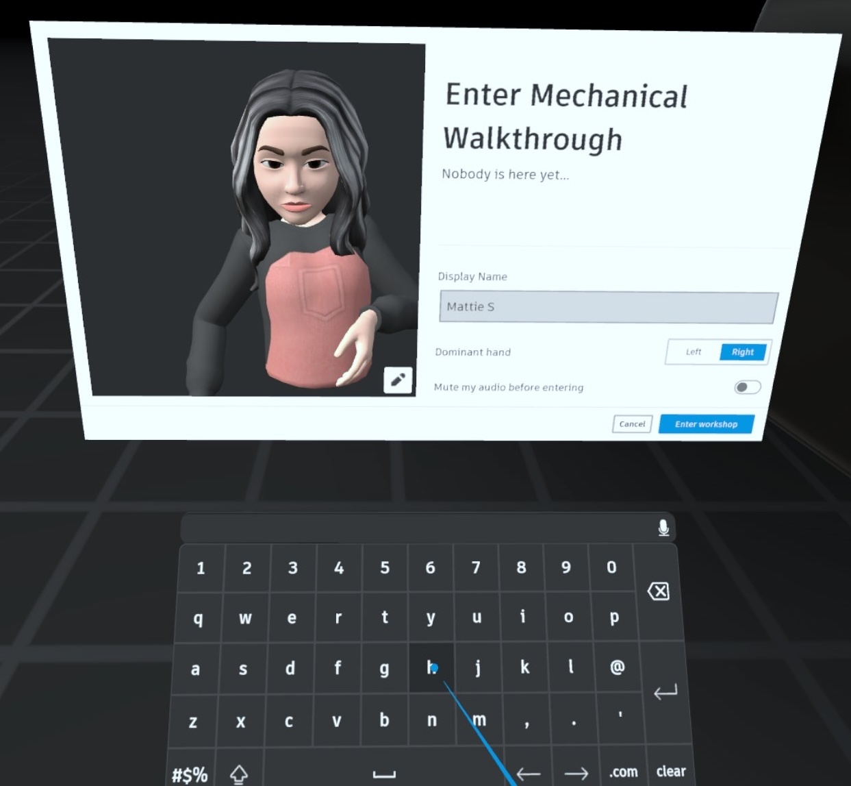 Autodesk Workshop XR의 Change Display Name