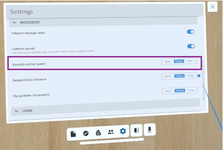 Change Smooth Motion Speed in Autodesk Workshop XR