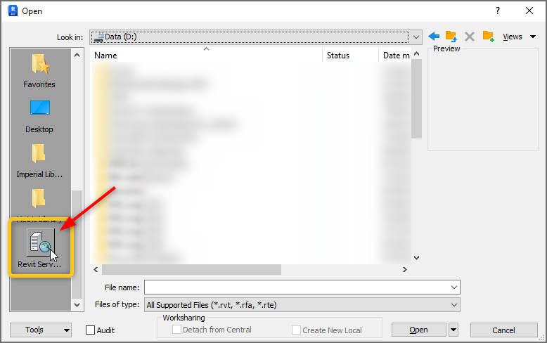 Unrecoverable freeze occurs when clicling the Revit Server icon in Revit