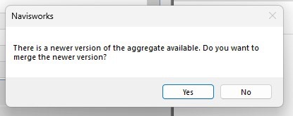 "There is a newer version of the aggregate available." Error message ...