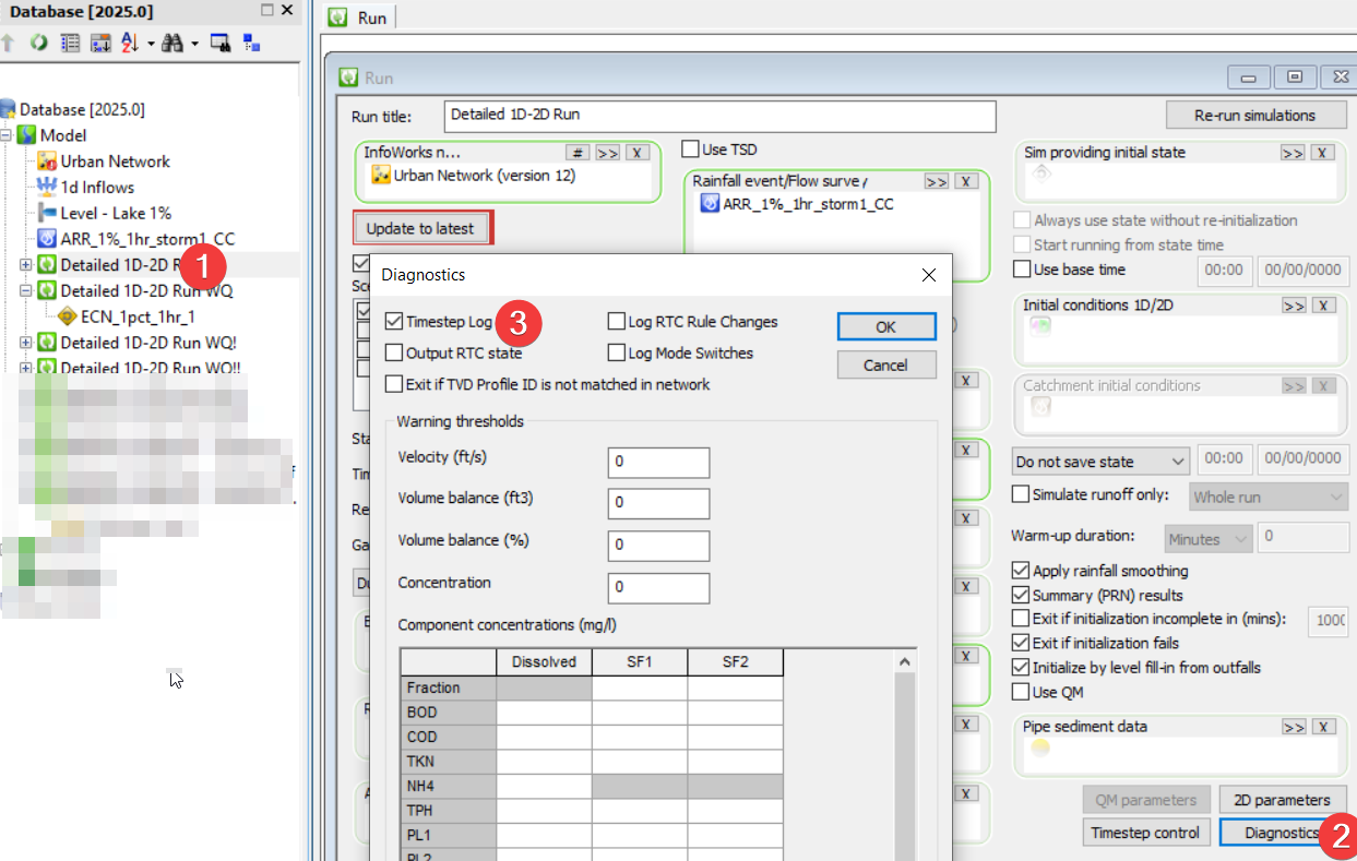 如何启用时间步长登录 InfoWorks ICM