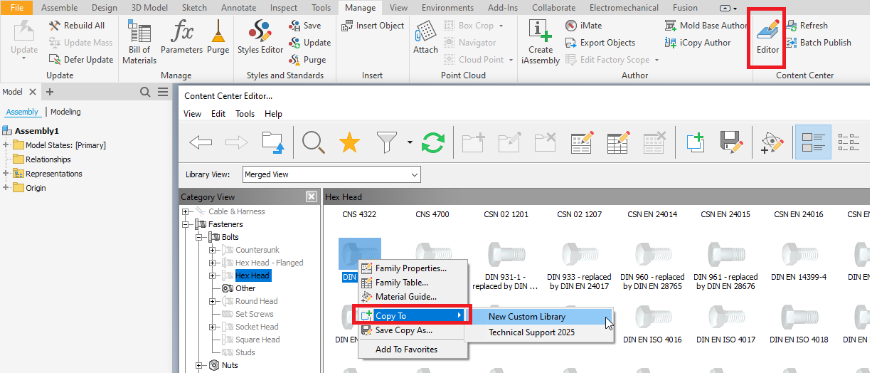 Can you export the Content Center family tables in Inventor to ...
