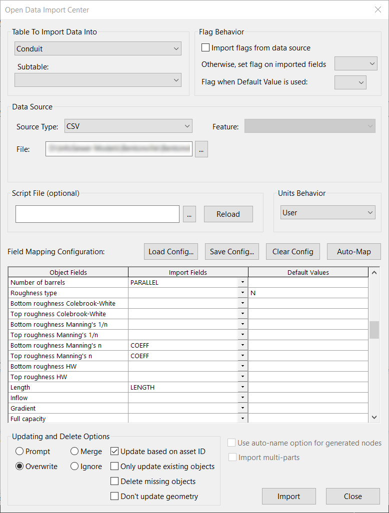 将 InfoSewer 导入 InfoWorks ICM - 步骤 4：导入链接液压系统