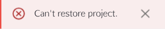 "Can't restore project" when trying to restore an archived BIM 360 project