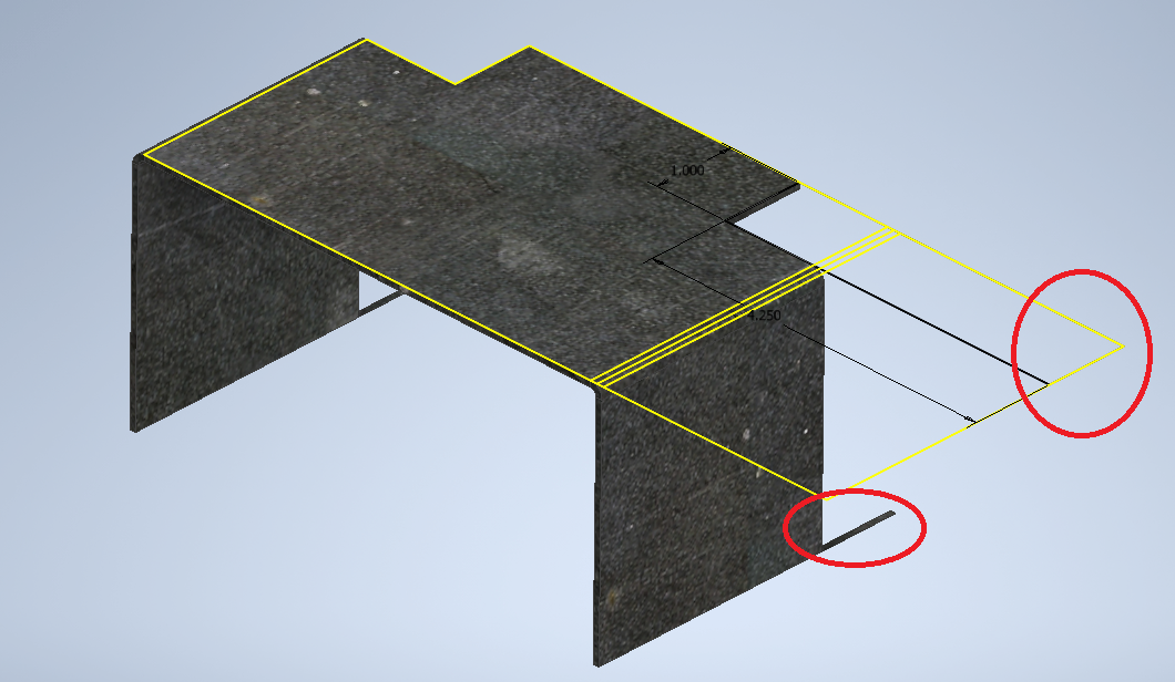 Sheet metal remnant when using Project Flat Pattern in Inventor