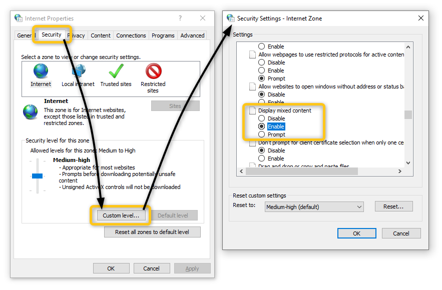 "Security Warning" and freeze when accessing maps in Project Location ...